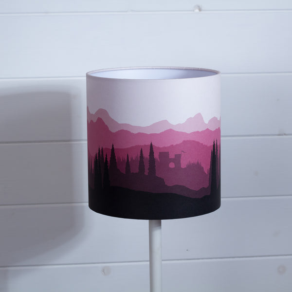 Forest Landscape Print Drum Lamp Shade 20cm(d) x 20cm(h) Pink – Imbue ...