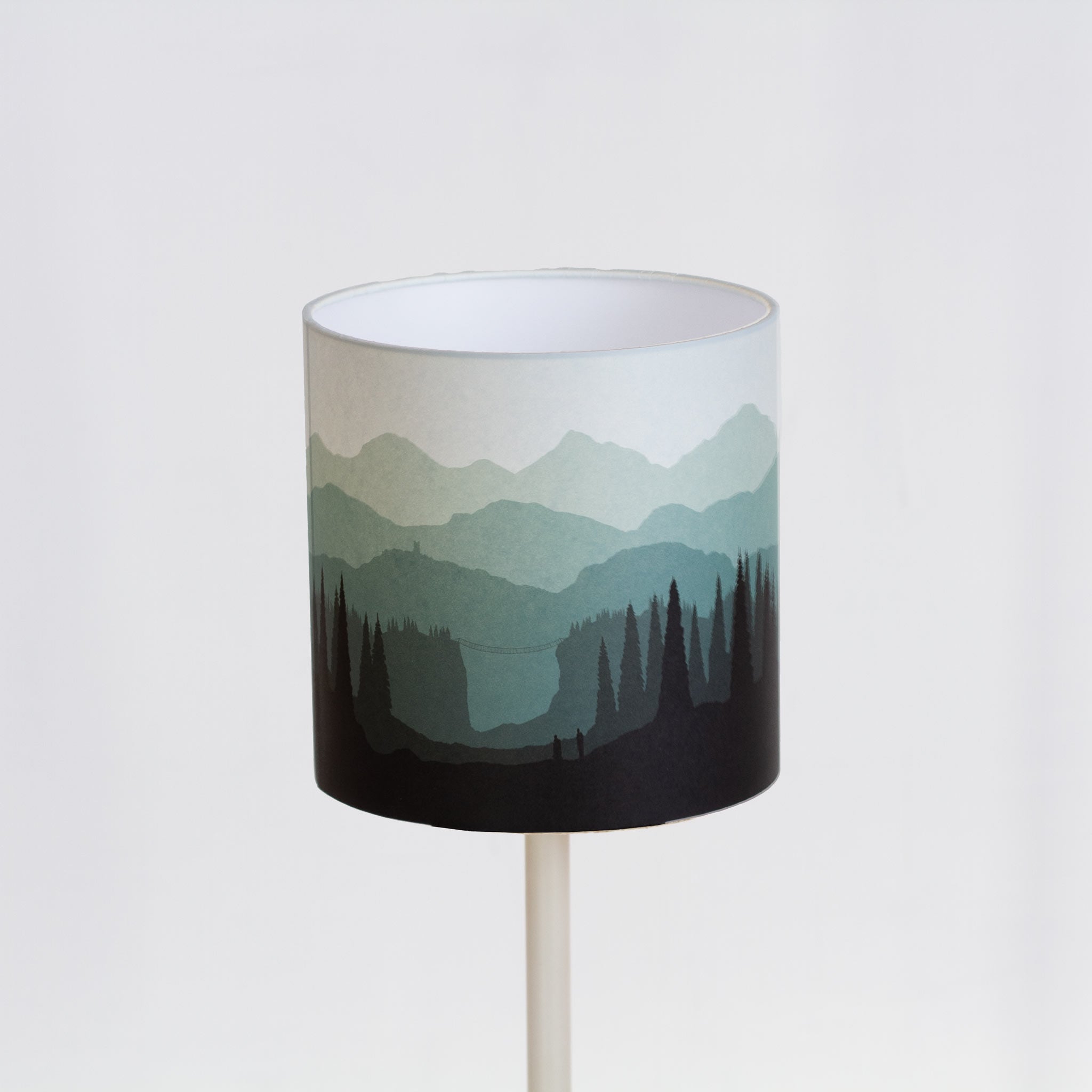Forest Landscape Print Drum Lamp Shade 20cm(d) x 20cm(h) Green – Imbue ...