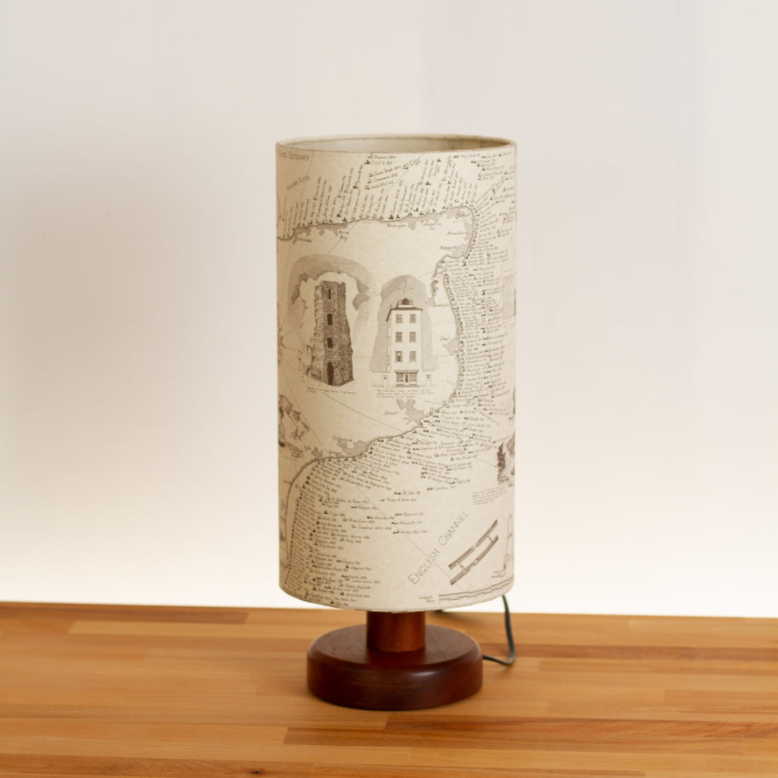 Channel Straits Shipwrecks Map - Sapele Table Lamp – Imbue Lighting
