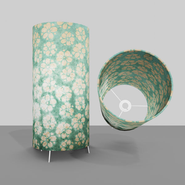 Free Standing Table Lamp Large - P80 ~ Batik Star Flower Sea Foam ...
